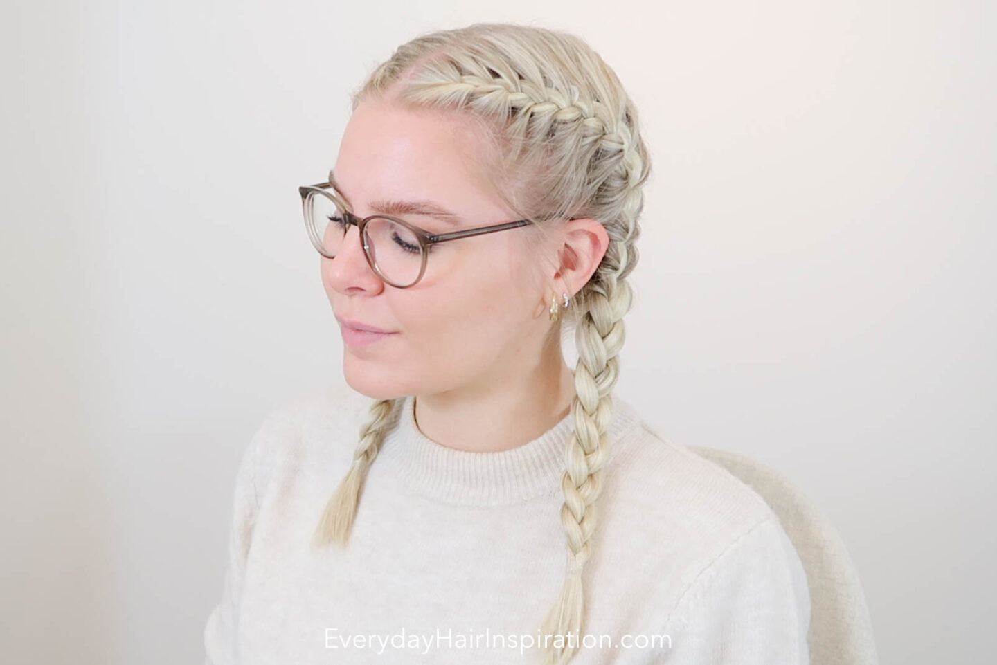 Double French Braid Your Own Hair For Beginners!