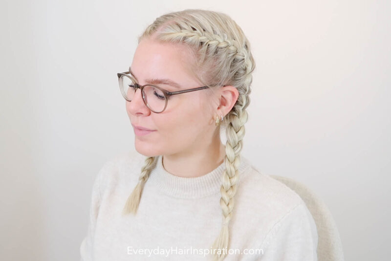 Double French Braid Your Own Hair For Beginners!