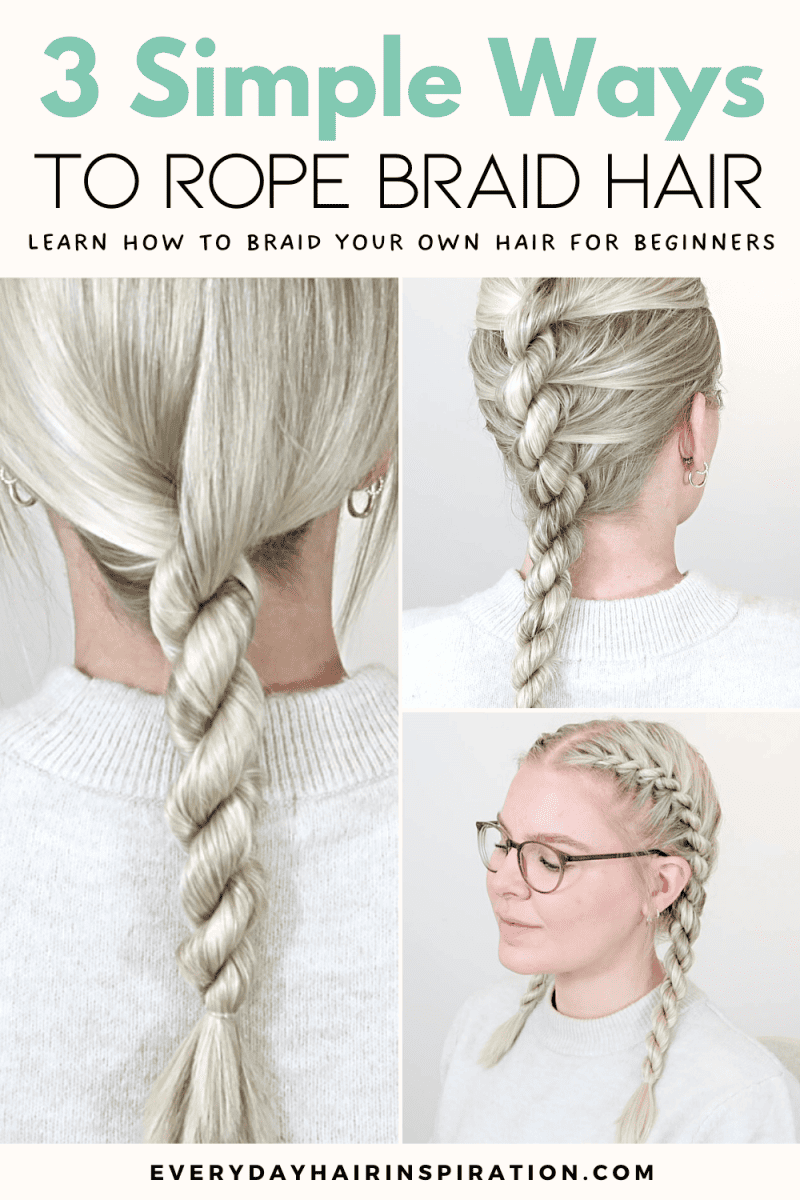 Easy Twisted Braid - Rope Braid For Beginners! - Everyday Hair inspiration
