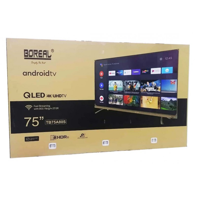 Télé BOREAL 75 Pouces SMART TV UHD 4K – fasotech.net