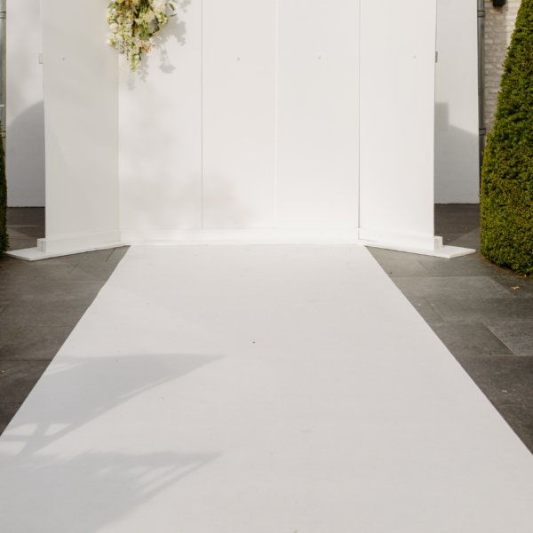 Witte loper 1 meter breed. - Feline Styling