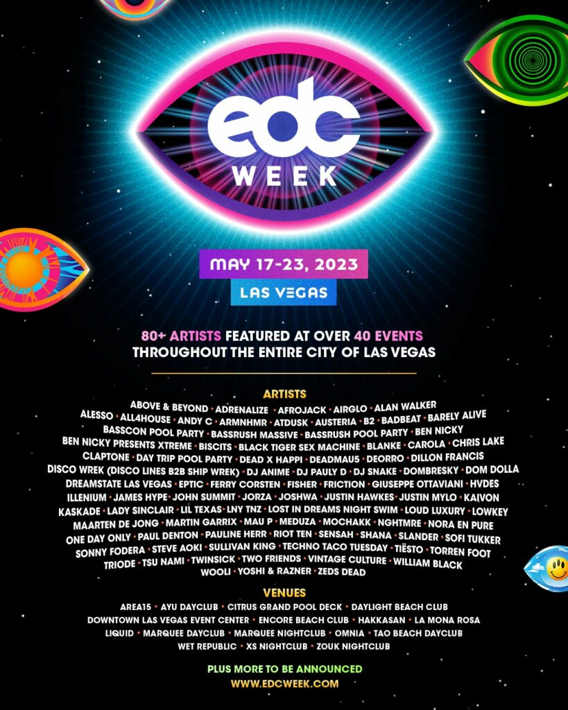 Electric Daisy Carnival (EDC) Las Vegas 2023: Lineup & Info Electric Daisy Carnival (EDC) Las Vegas 2023: Lineup & Info