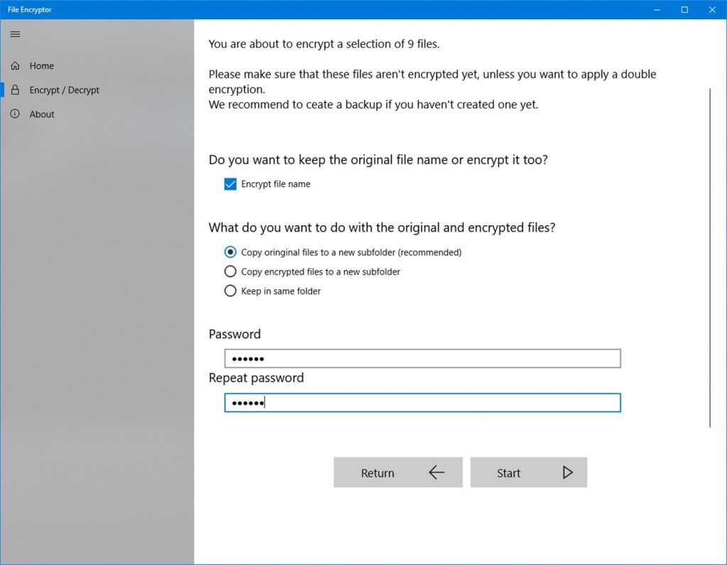 File Encryptor – Store or send your files with sensitive content encrypted. Our free service ...