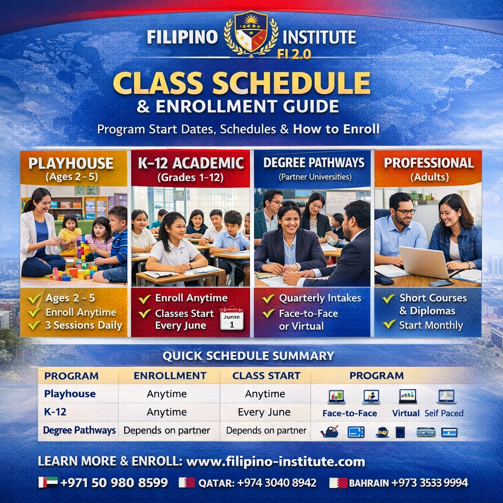Class Schedule & Enrollment Guide (FI 2.0) - Filipino Institute