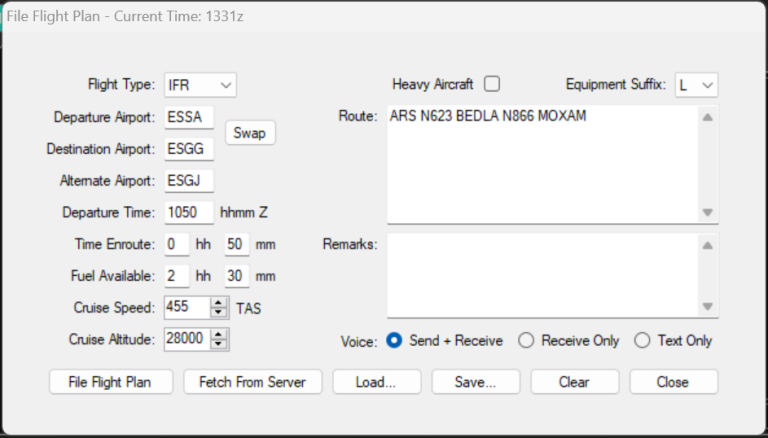 Guide för att flyga IFR på VATSIM – Flightsim Sweden