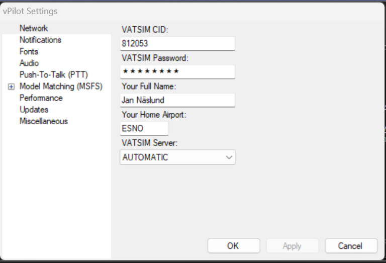 Guide för att flyga IFR på VATSIM – Flightsim Sweden