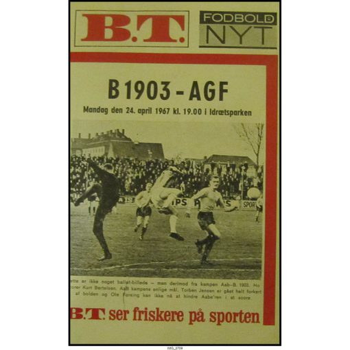 Kampprogram B 1903 - AGF 1967 - Fodboldshoppen