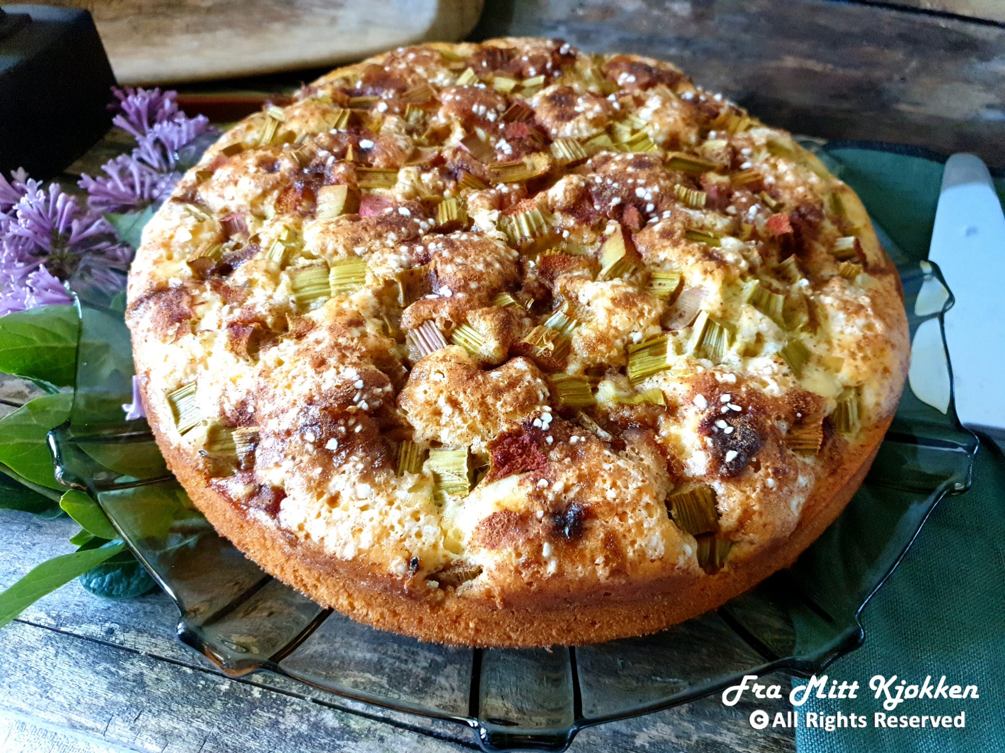 Rabarbrakake - Fra mitt kjøkken