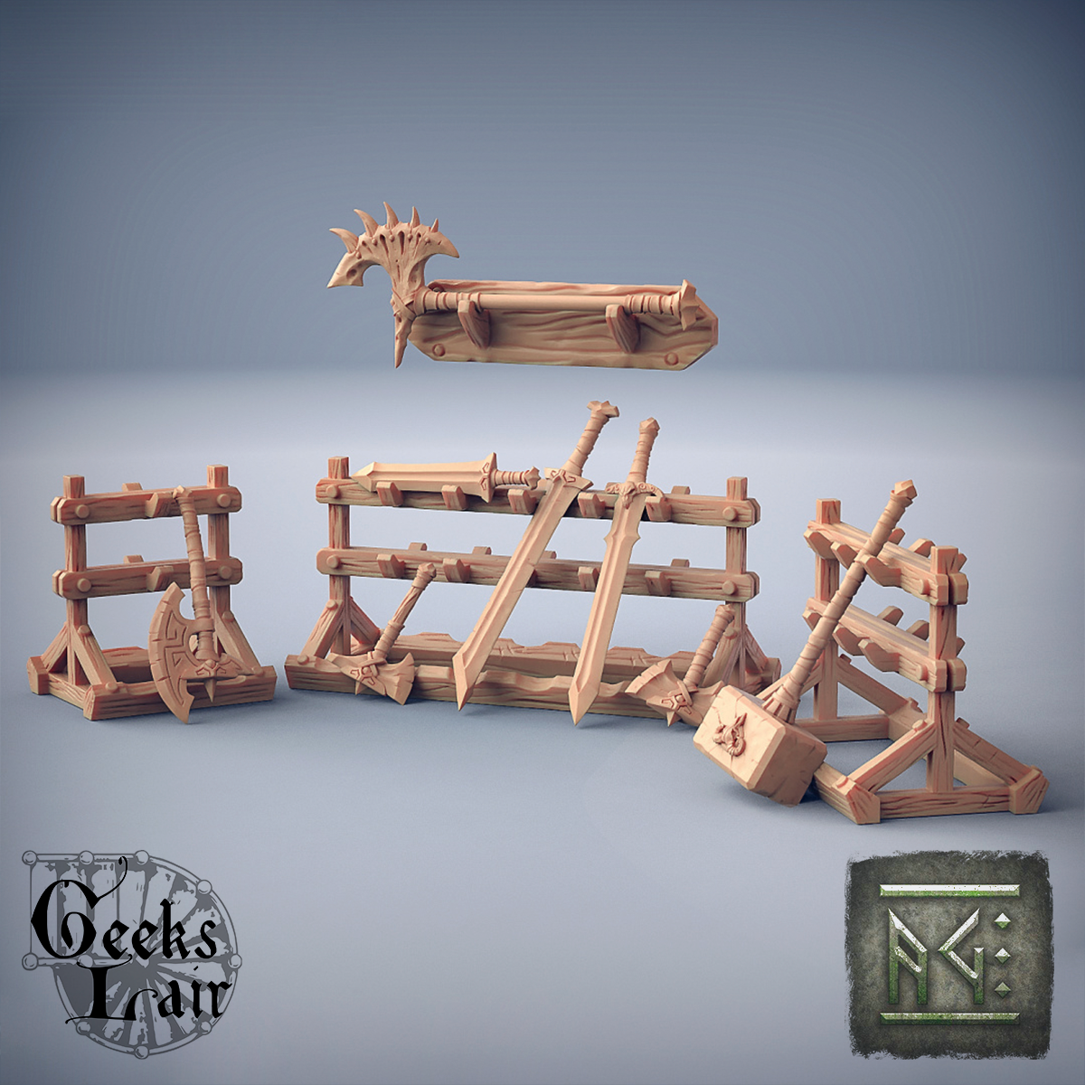 Dragonpeak Barbarians - Weapons & Rack - Geeks Lair