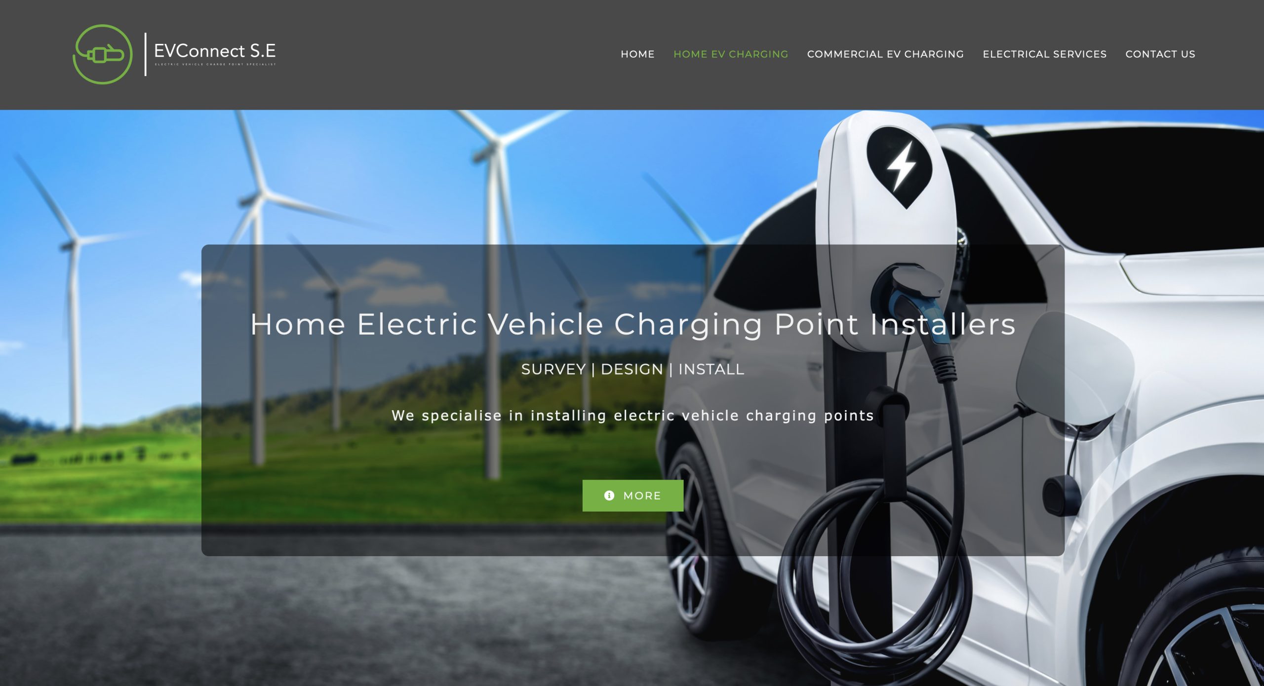 EV Charging Point Installer Website Design - Ginger Pixels