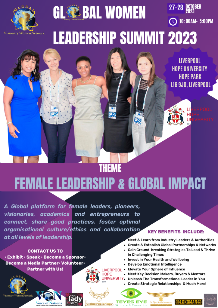 GLOBAL WOMEN LEADERSHIP SUMMIT 2023 | globalvisionarywomen.org GLOBAL WOMEN LEADERSHIP SUMMIT 2023 | globalvisionarywomen.org