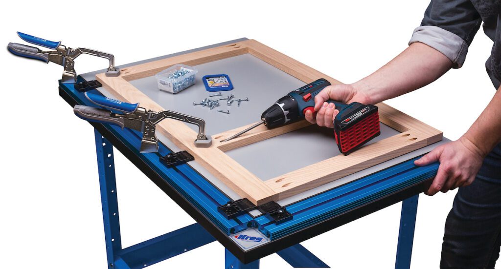 KREG® Kreg Clamp Table w/ Multi-Purpose Shop Stand and Automaxx Clamps ...