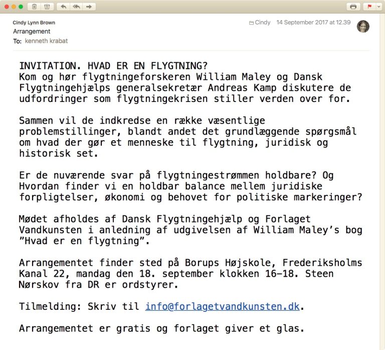 Hvad er en flygtning? af William Maley – HearSay HørtSagt