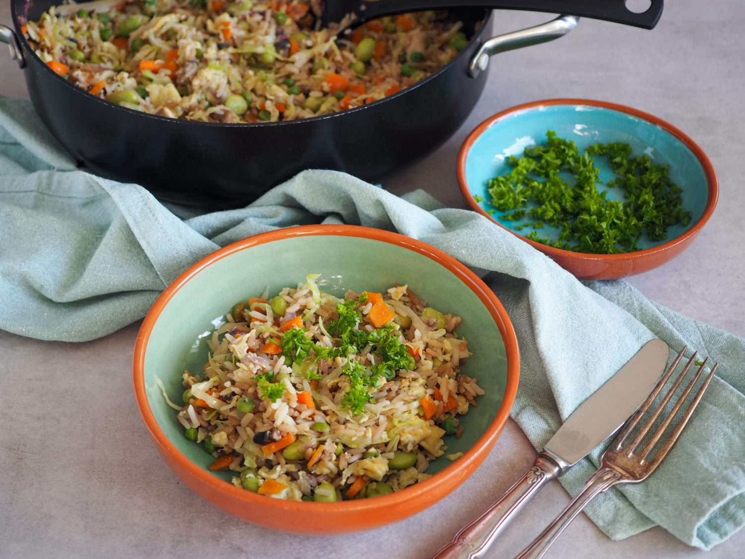 Den bedste opskrift på stegte ris - brug din ris rest - Home by Bianca