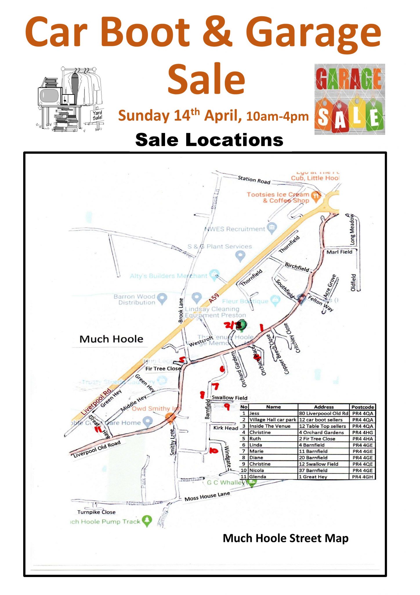 Village Car Boot, Table Top and Garage Sale – The Venue at Hoole