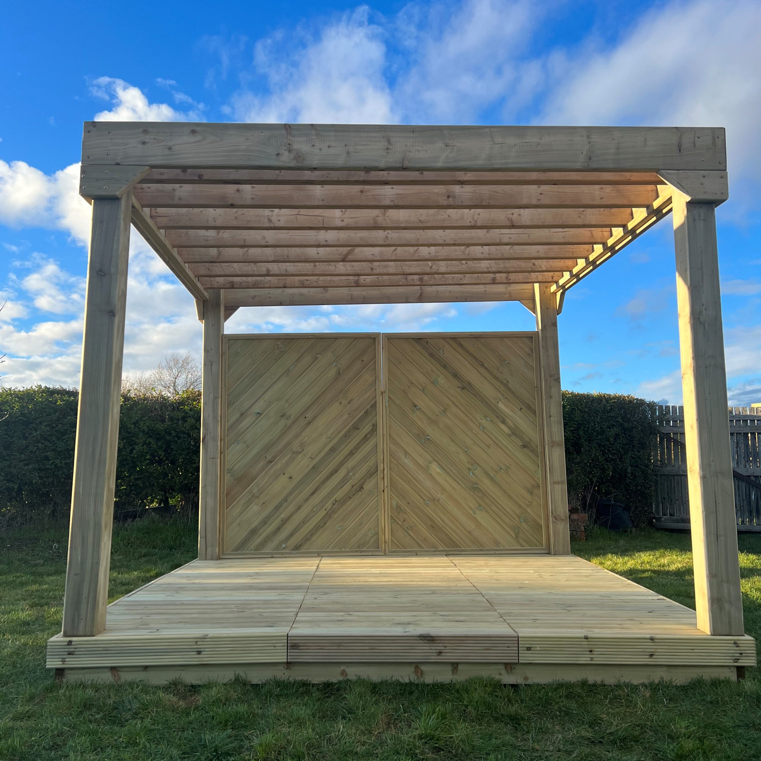 Wooden Chunky Freestanding Pergola Self-Assembly Kit – HQWoodCraft Shop