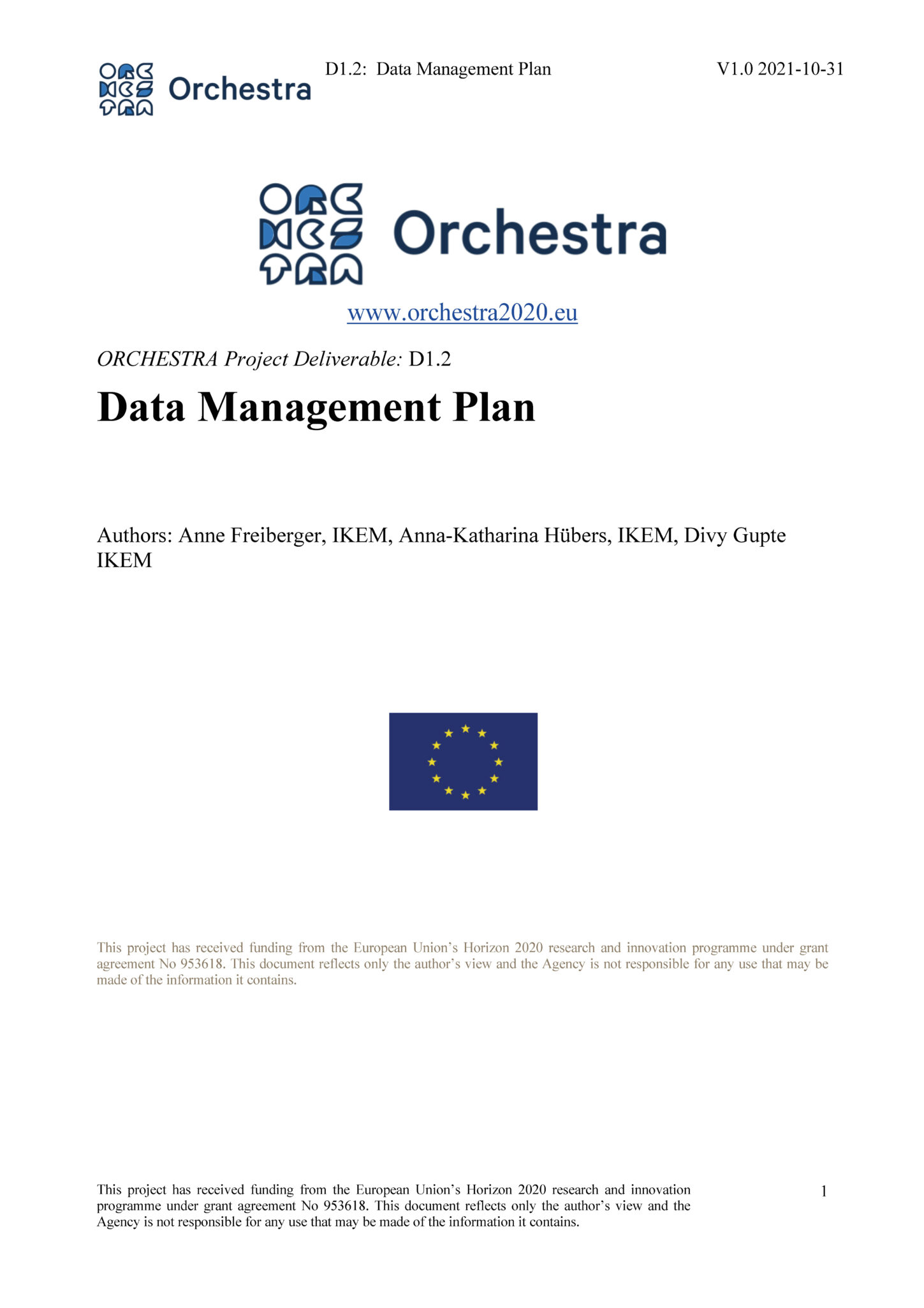 Data Management Plan – IKEM