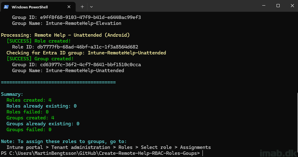 Create Microsoft Intune Remote Help RBAC Roles and Groups automatically ...