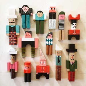 Wood block figures - Ingela P Arrhenius