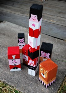 Wood block figures - Ingela P Arrhenius