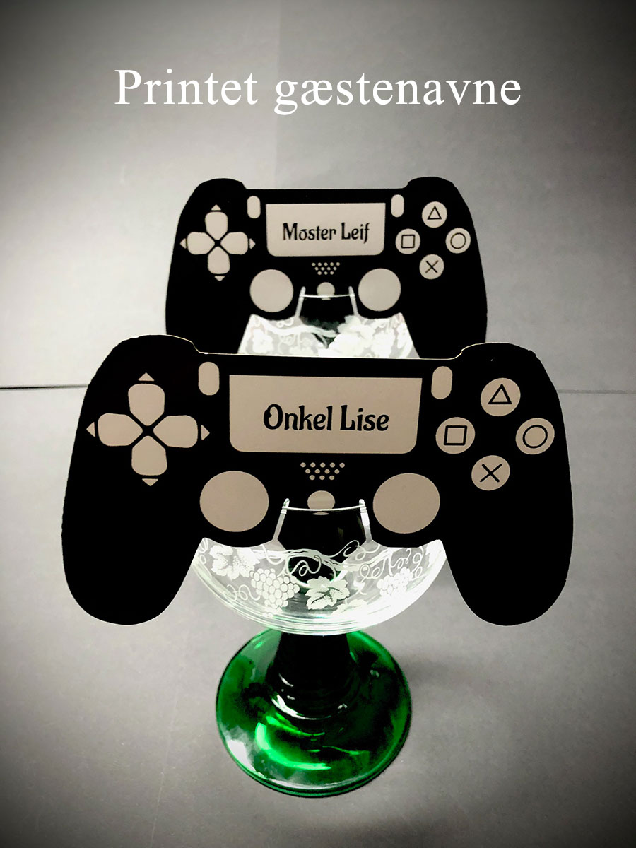 Game controller - Bordkort - Invitationer til fest
