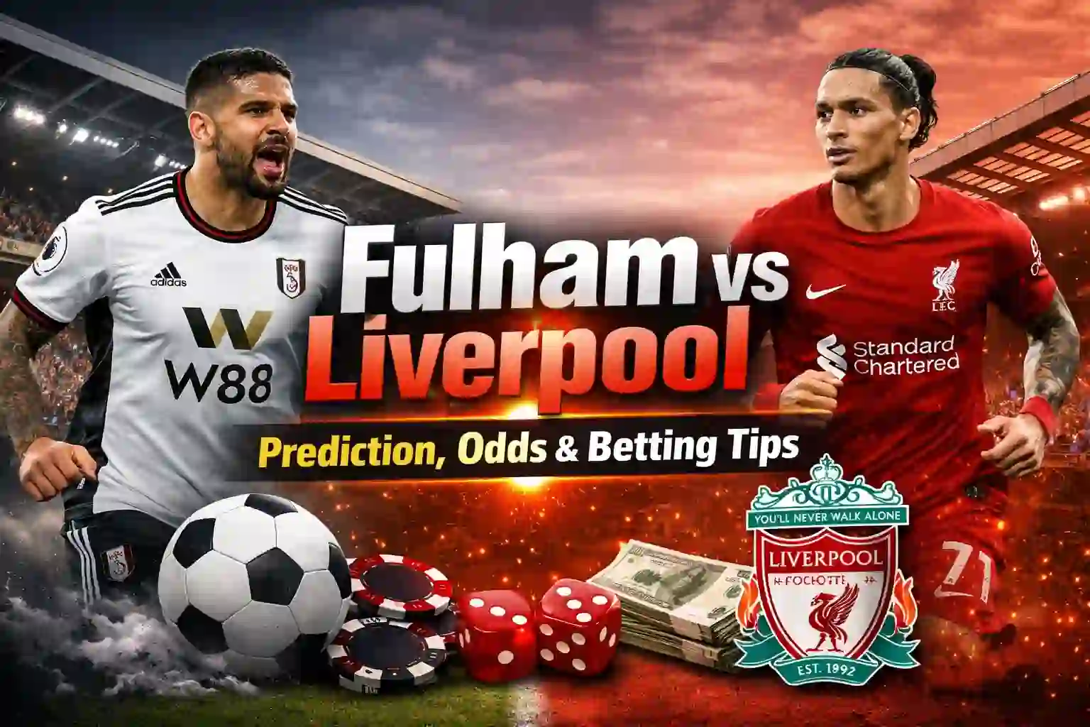 Fulham vs Liverpool Prediction, Odds & Betting Tips - Jackpot Bet Online