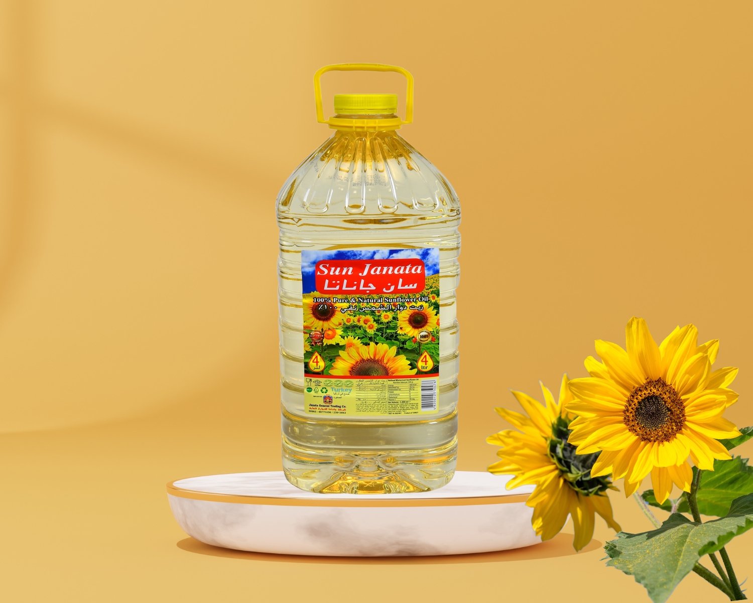 SUN JANATA SUNFLOWER OIL 4 LTR x 4 PCS - JANATA GROUP