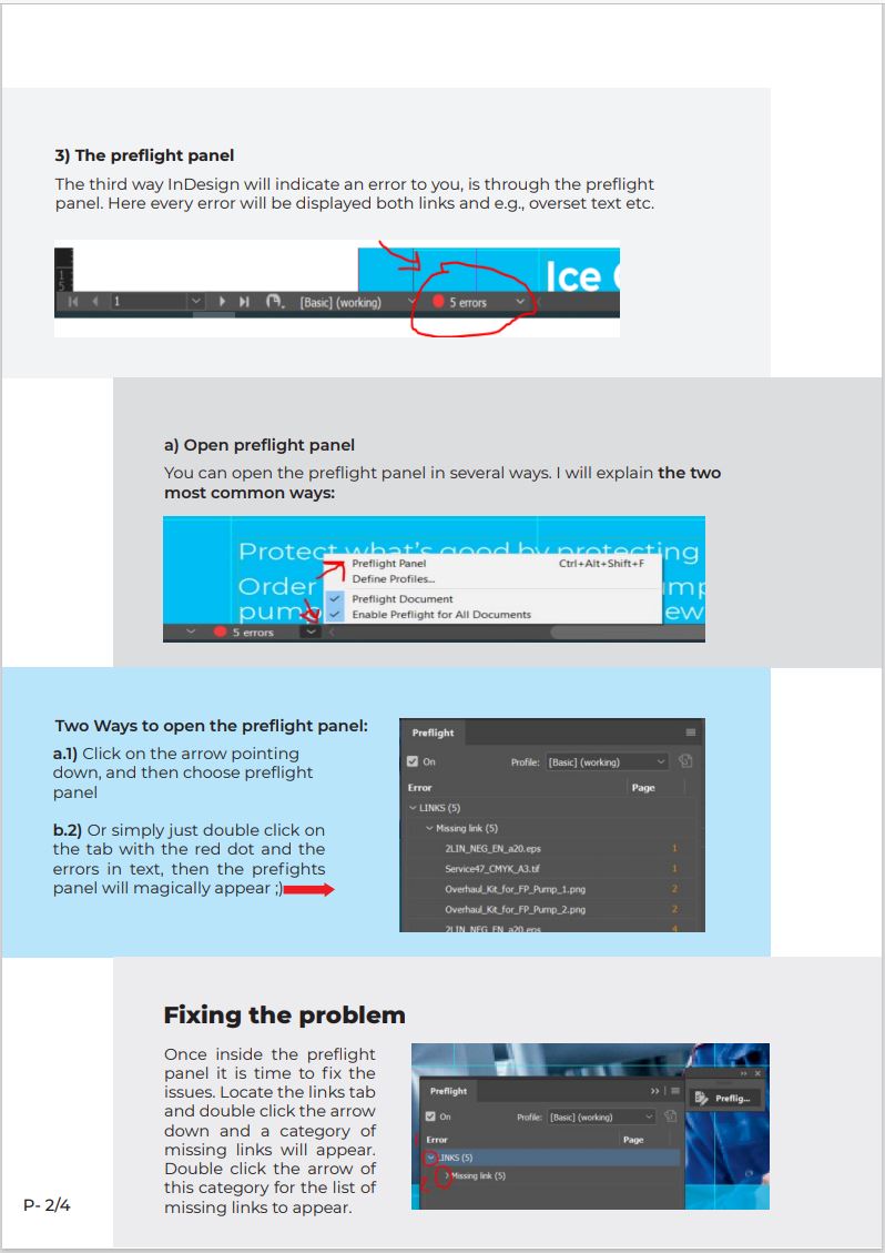 Tetra Pak Guide: How to relink images in InDesign