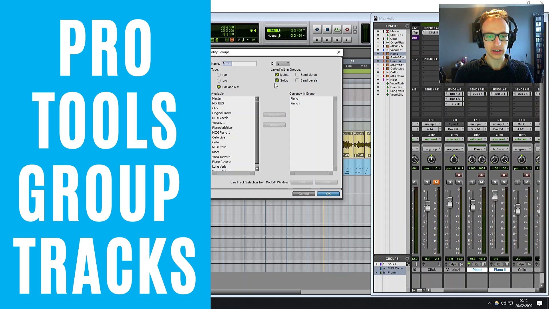 How To Group Tracks In Pro Tools - Joe Crow - The Audio Pro