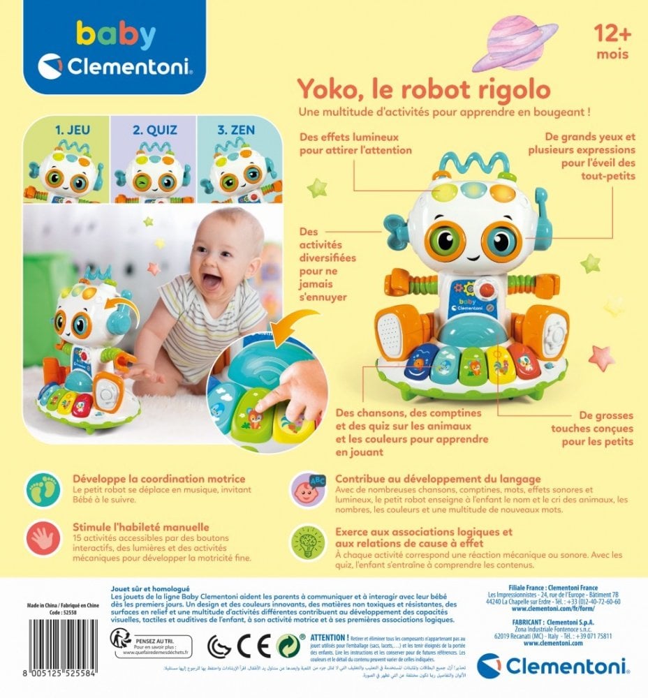 YOKO LE ROBOT RIGOLO – Jouets SAJOU Mayotte