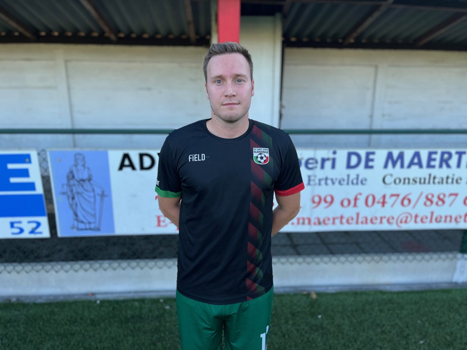 Siebe Forton (FC Sleidinge) na zijn vijf doelpunten en een ruime 5-1 ...