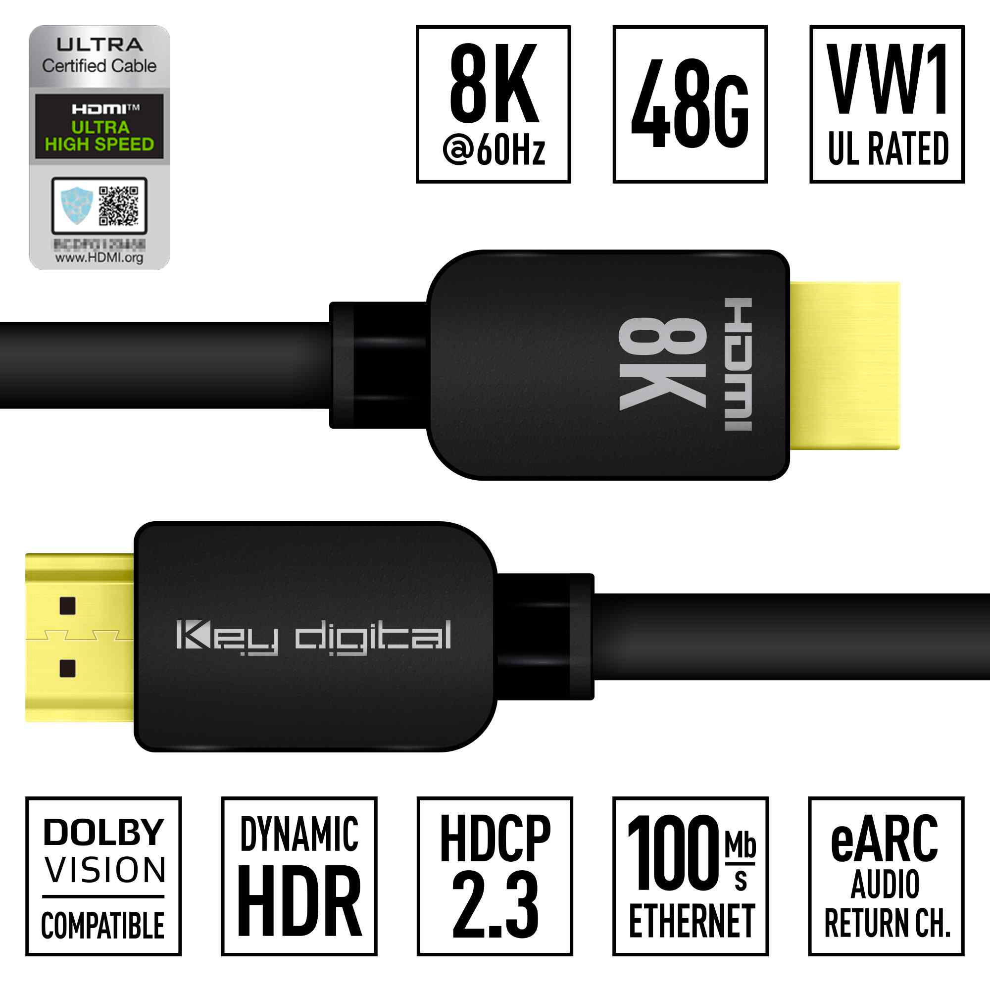 KD-Pro8K10BX - KeyDigitalEurope 8K 48Gbps Ultra High Speed HDMI Cable