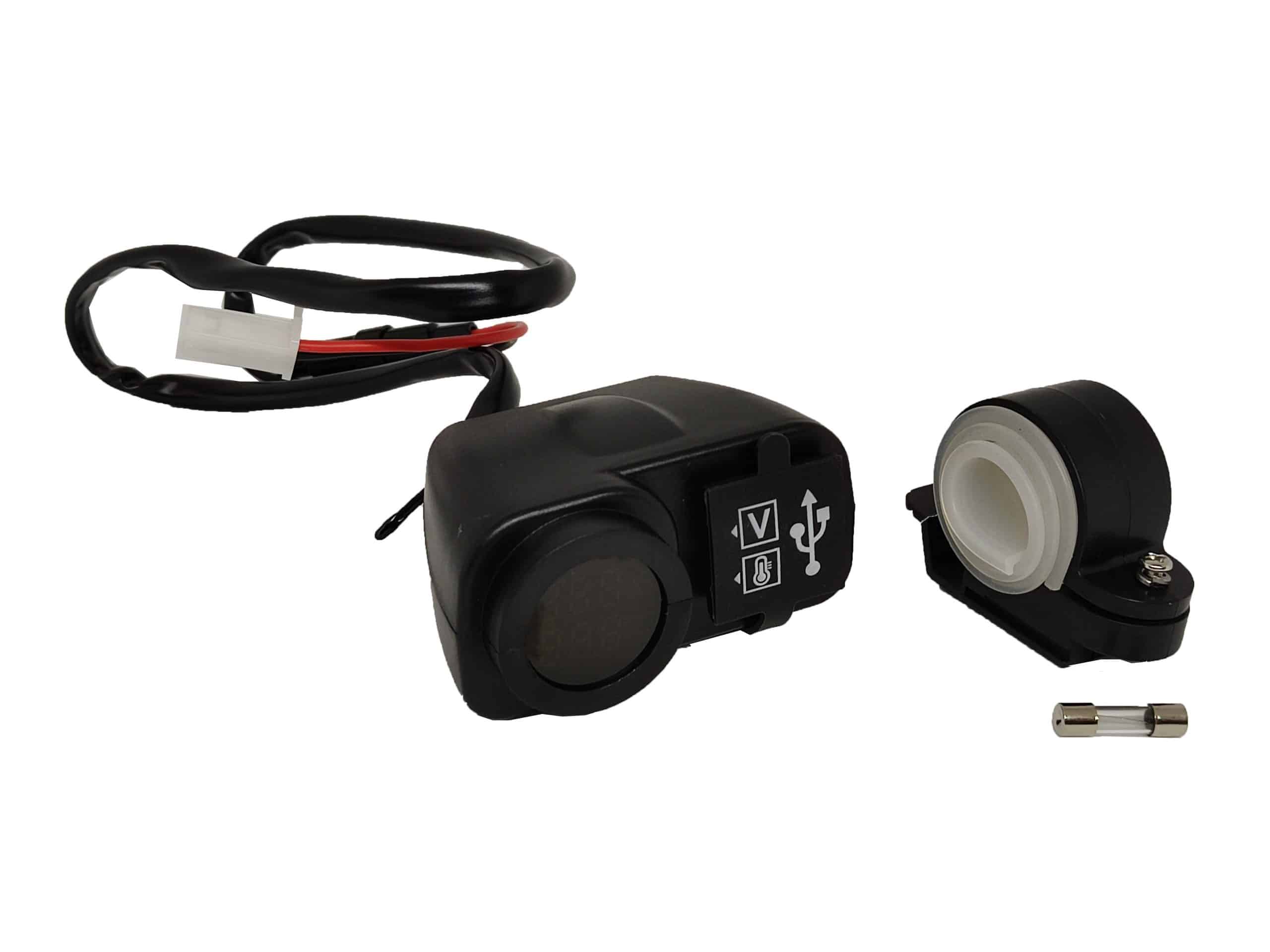 Cargador Usb 2 Puertos Con VoltÍmetro E Interruptor Ref 900643 Kummoto