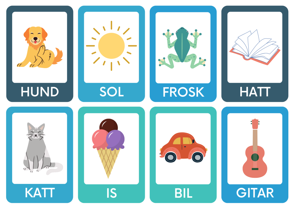 Ord- og bildekort (bokmål) | Kunnskapskassen