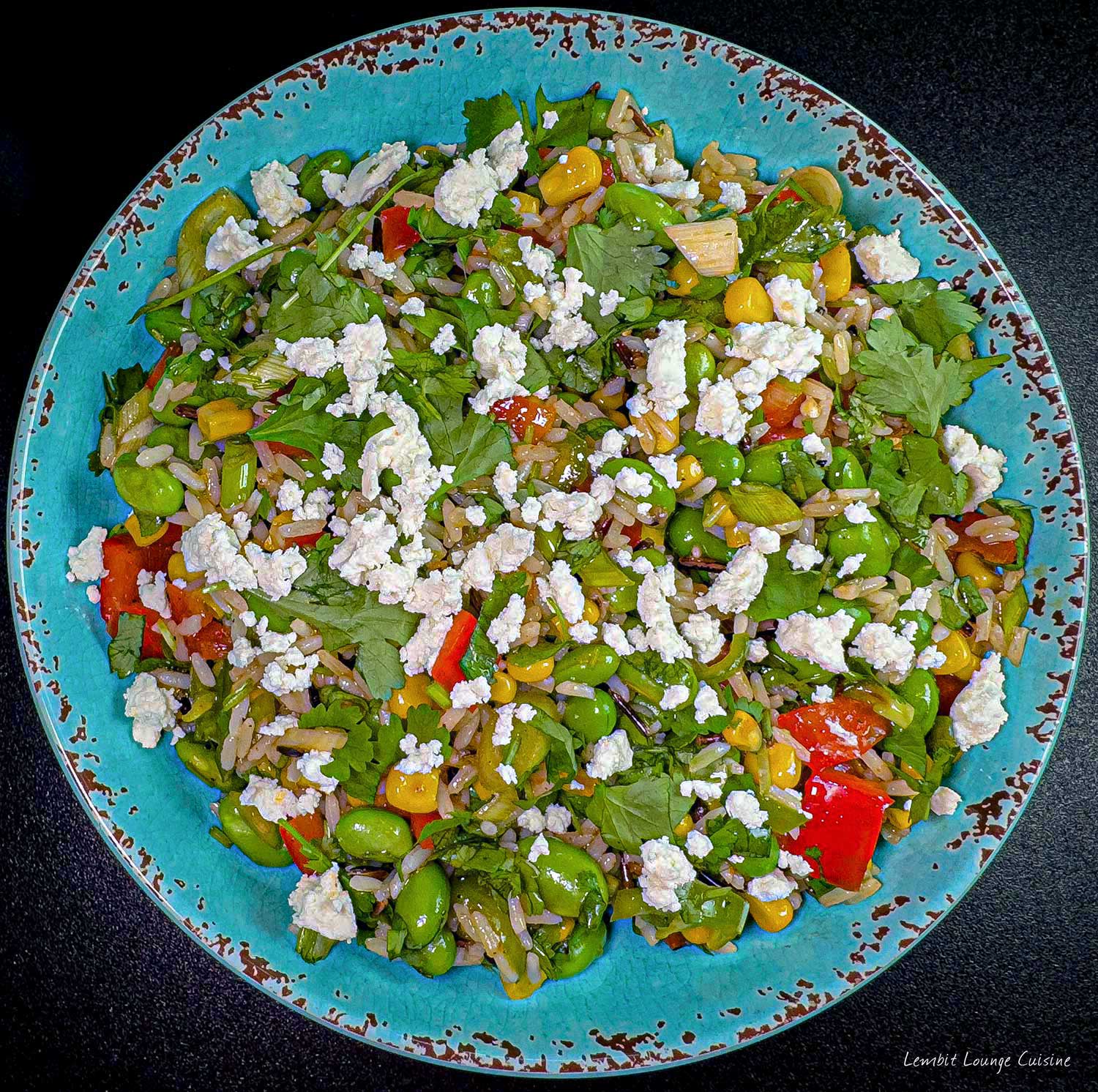 Edamame salad with rice and feta - Lembit Lounge Cuisine