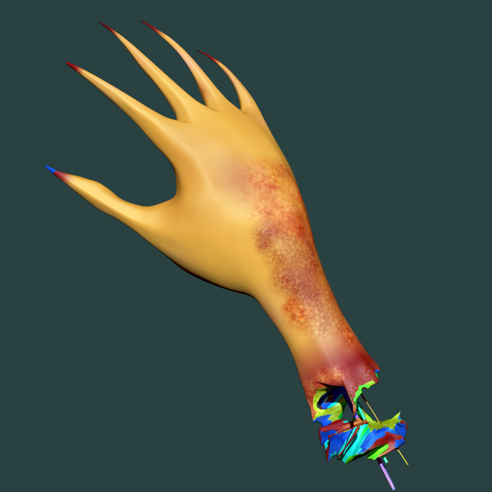 Super Alien Hand - Limbicnation logo: real-time graphics & interactivity