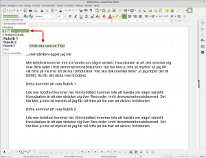 Praktisk texthantering i Writer | lindasdatorskola.se