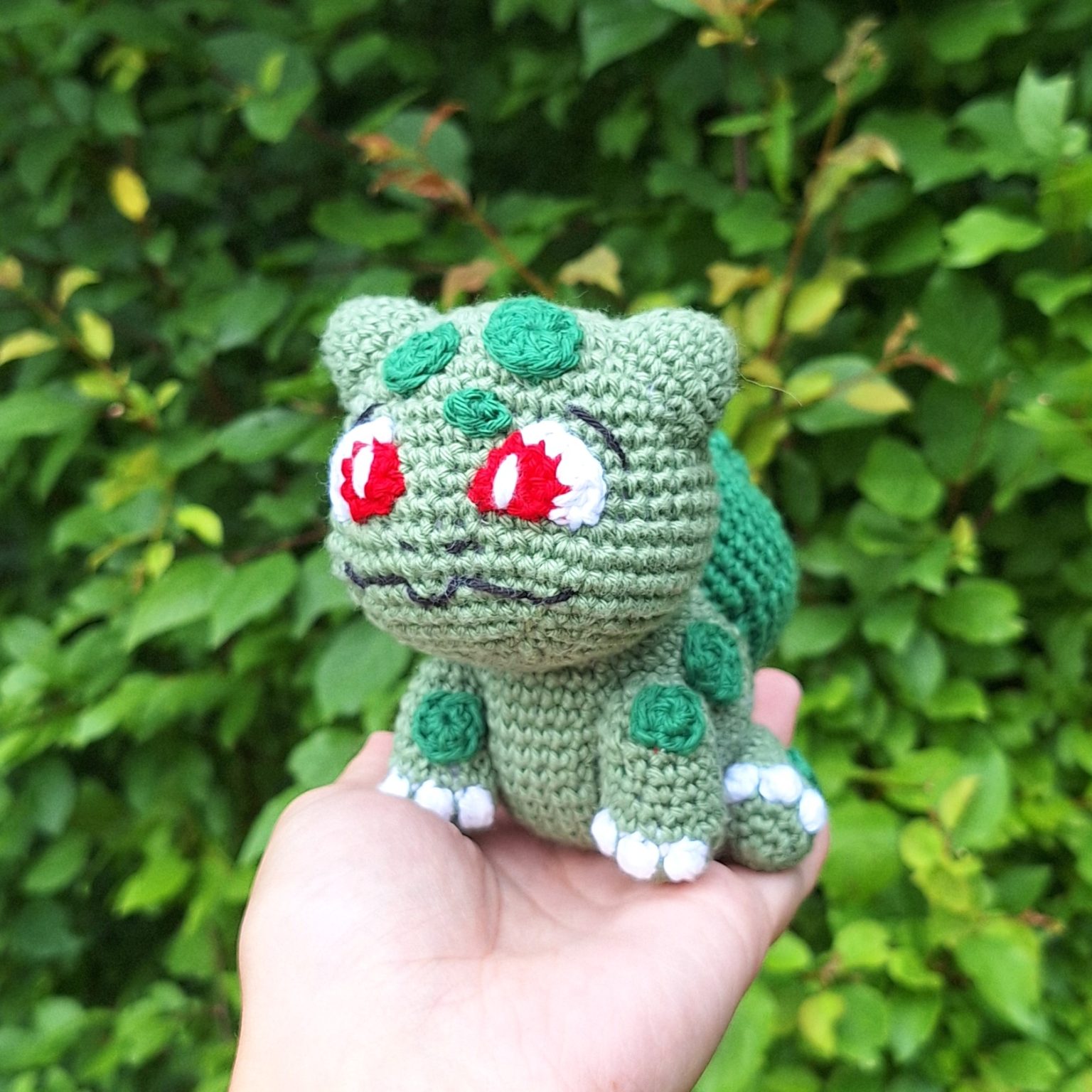 #001 Bulbasaur Crochet Pattern Free - Loops by Kat