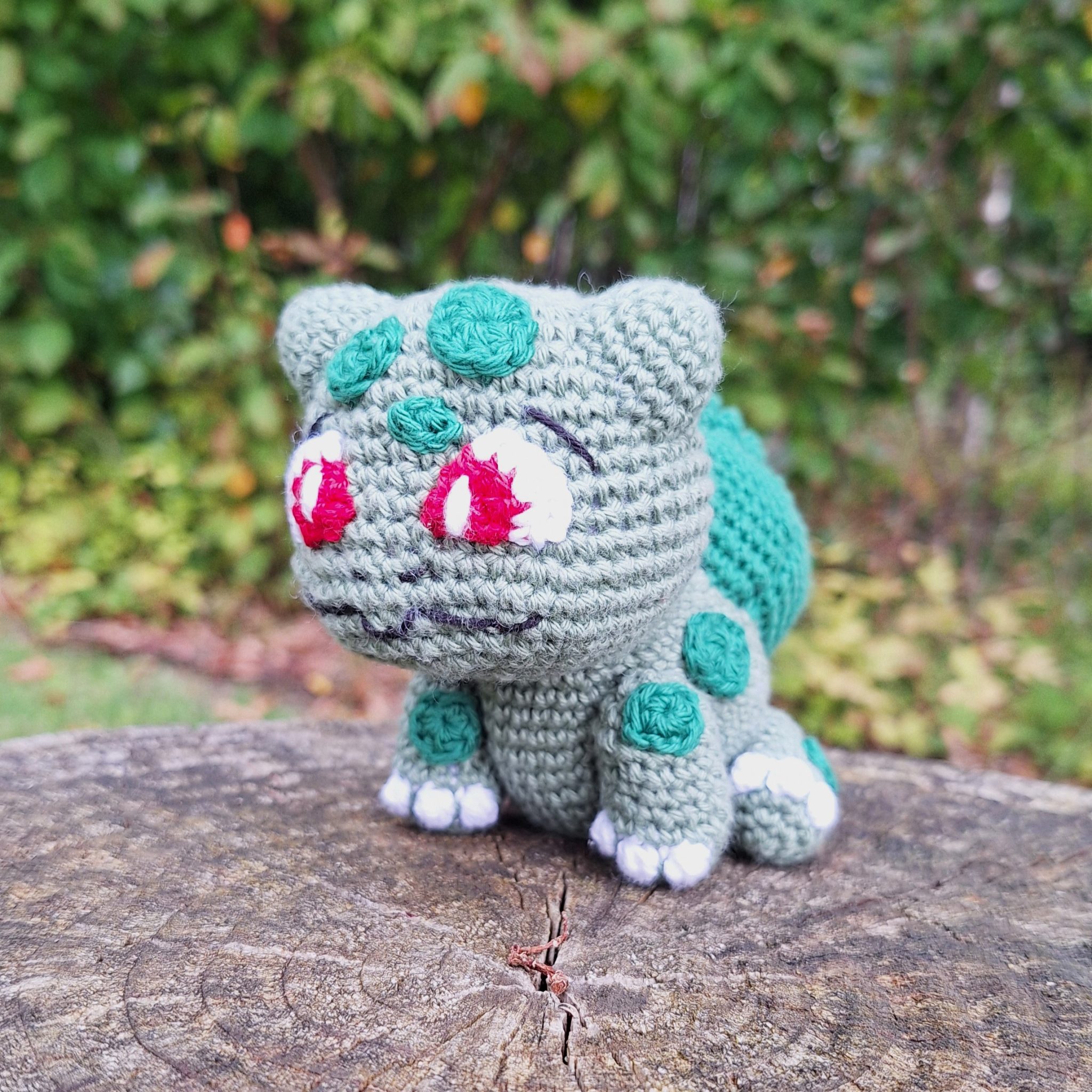 #001 Bulbasaur Crochet Pattern Free - Loops by Kat