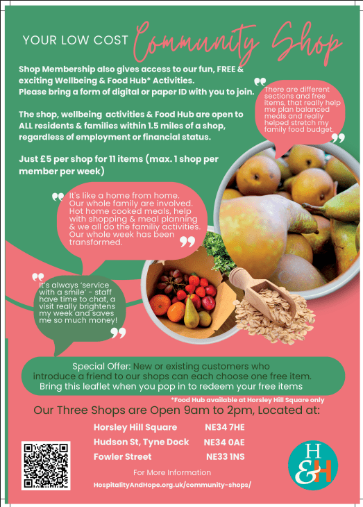 Hospitality and Hope Community Shop – Lord Blyton Primary School