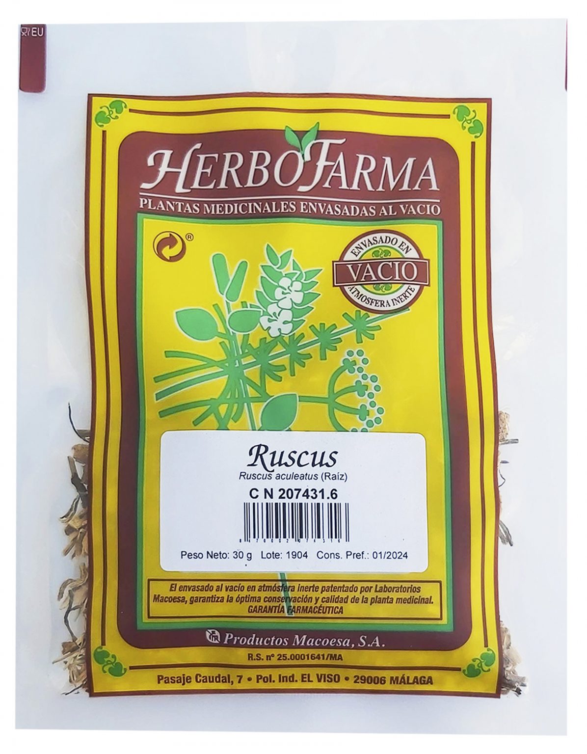 RUSCUS 30G | HERBOFARMA - Macoesa