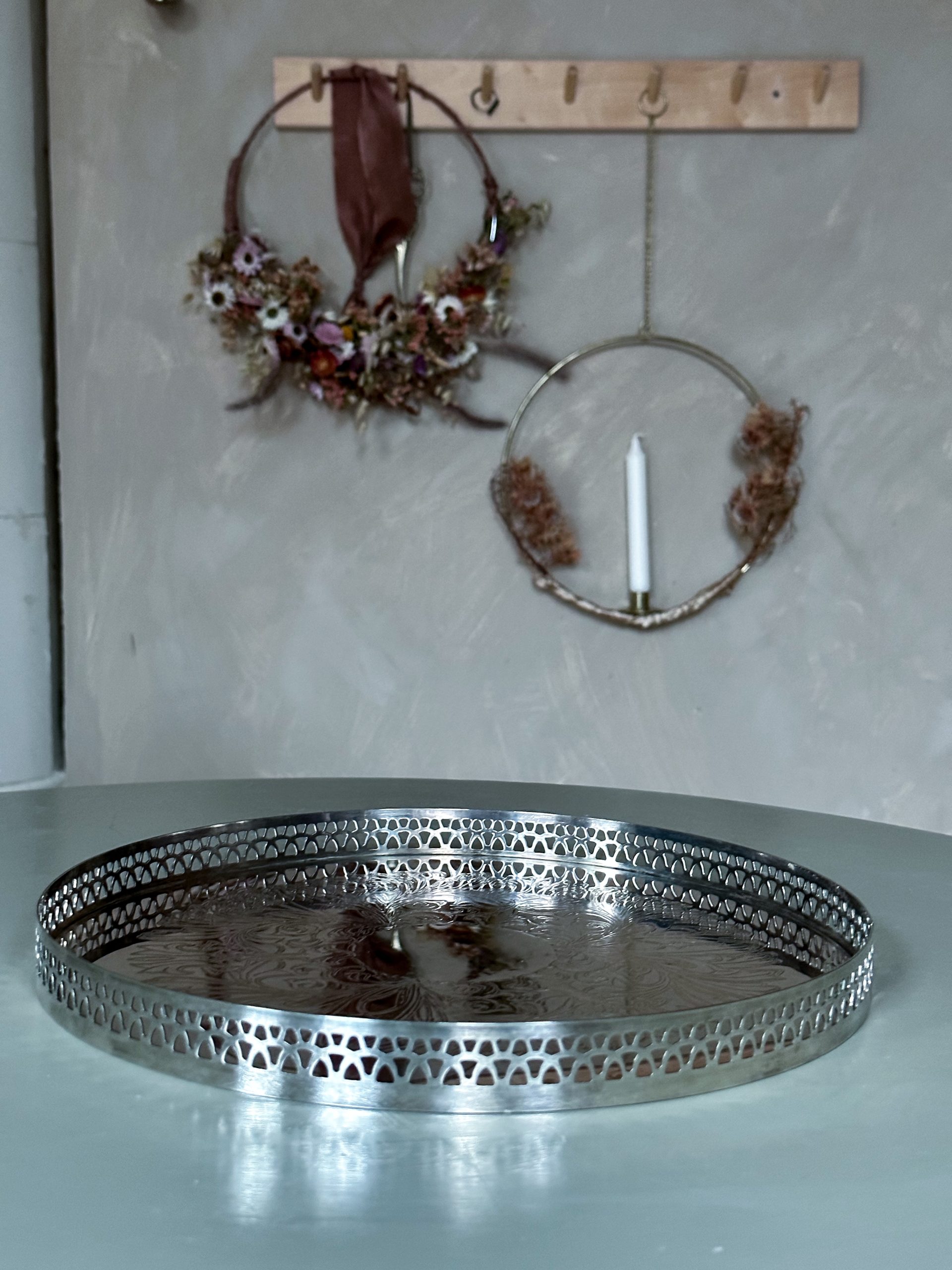 Bricka i nysilver - Malins Vintage