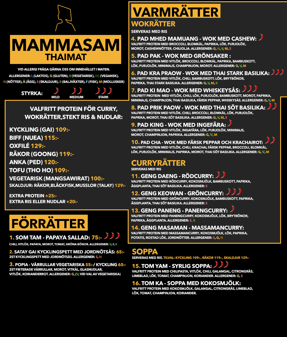 MammaSam - Authentic Thai & Sushi Restaurant