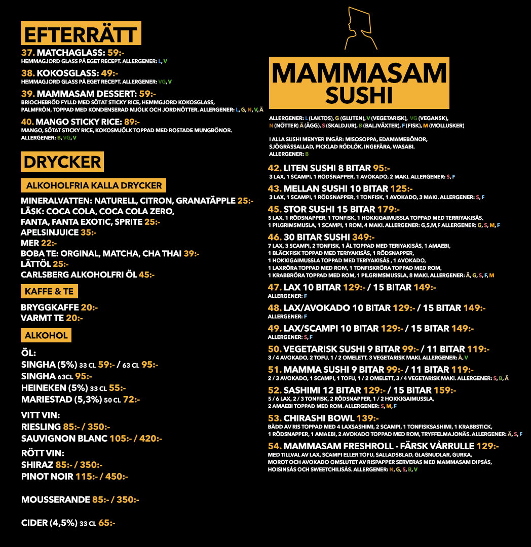 MammaSam - Authentic Thai & Sushi Restaurant
