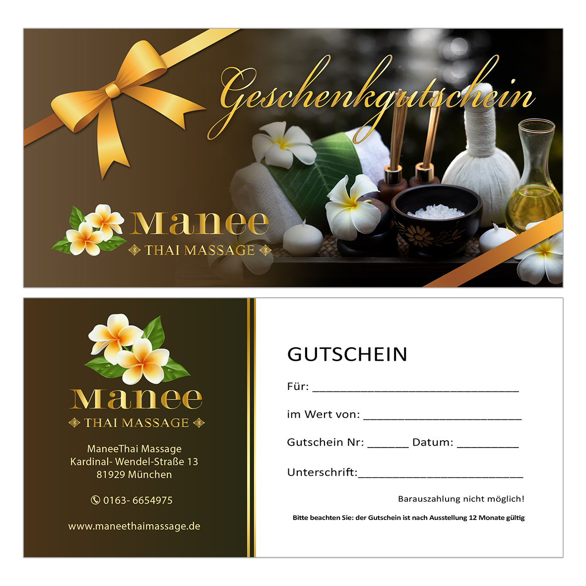 geschenk-gutschein - Manee Thai Massage | Thai-Massagen in München