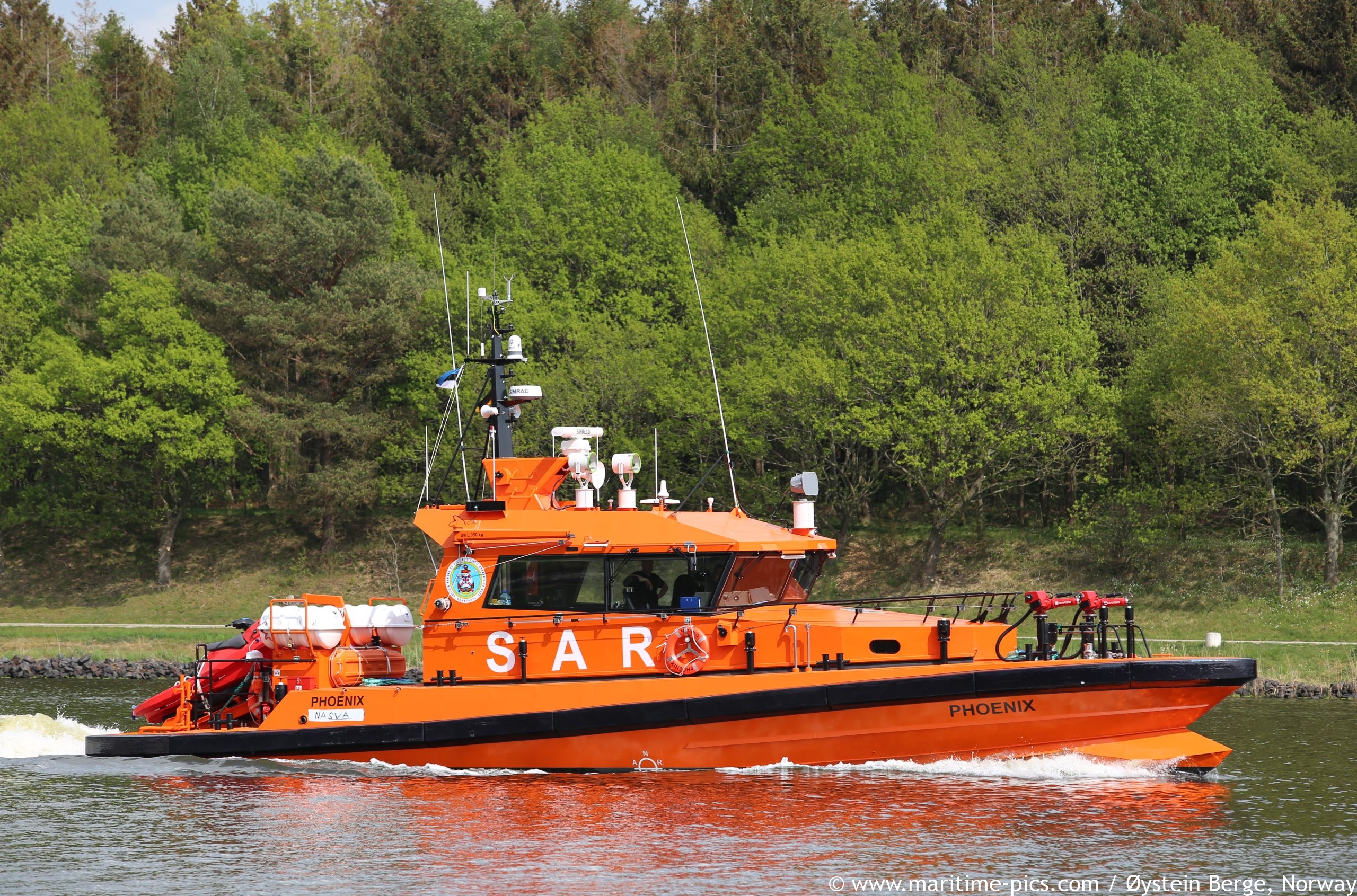 THE TWO NEWBUILT SAR VESSELS “ARES” AND “PHOENIX” PASSING RENDSBURG ...