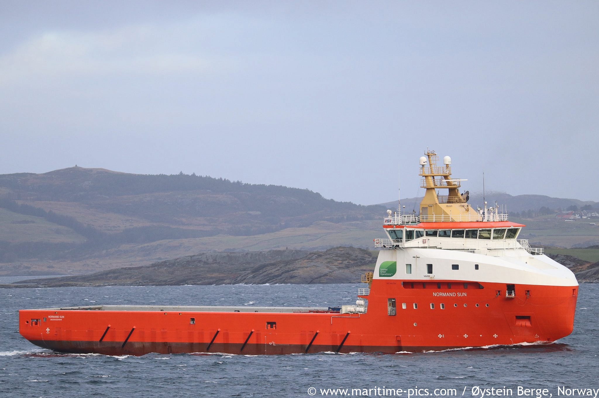 “NORMAND SUN” PASSING MEKJARVIK, 16 JANUARY 2022, ON HER WAY TO ...