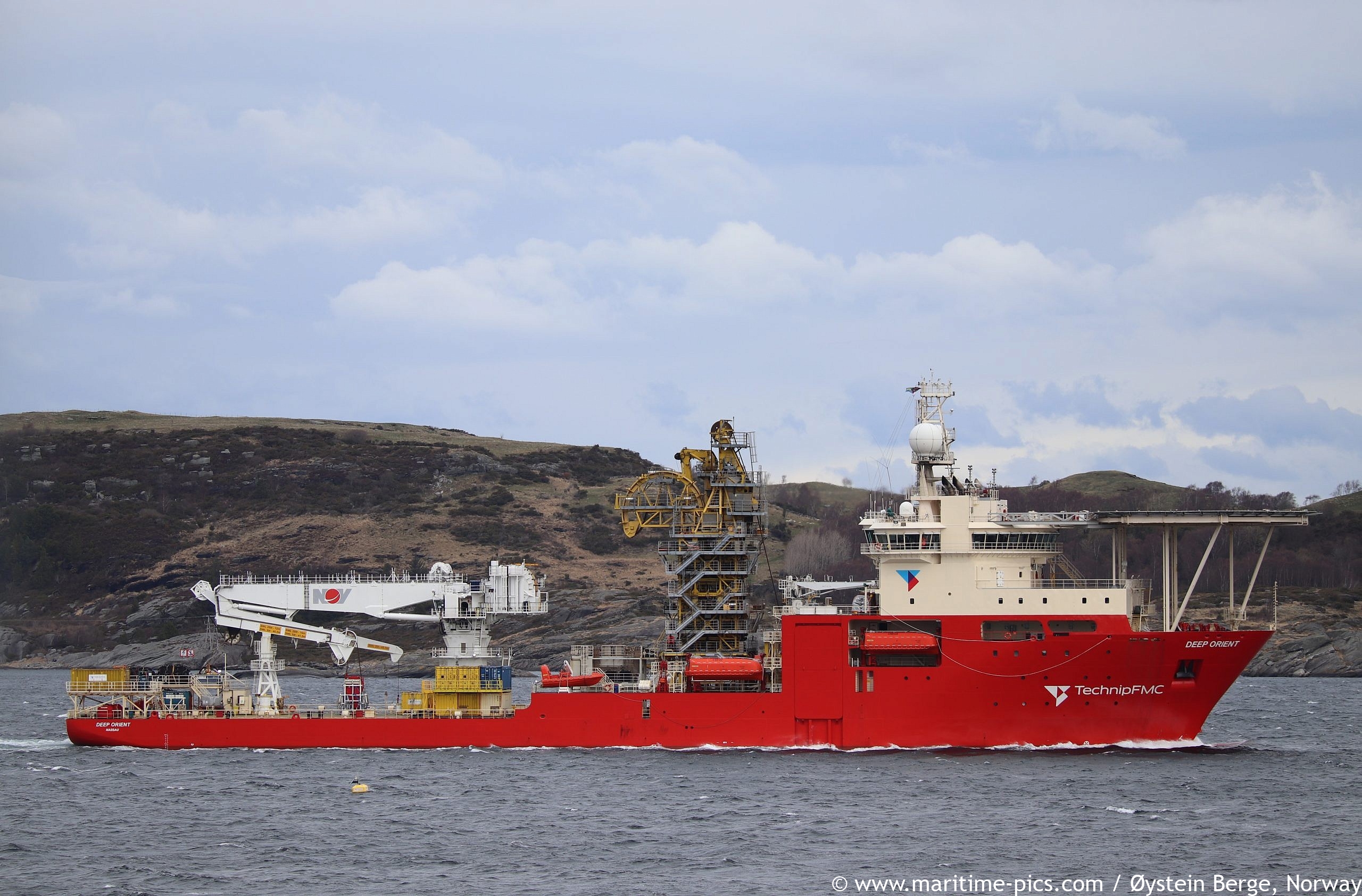“DEEP ORIENT” PASSING MEKJARVIK, 12 APRIL 2023, ON HER WAY TO STAVANGER ...