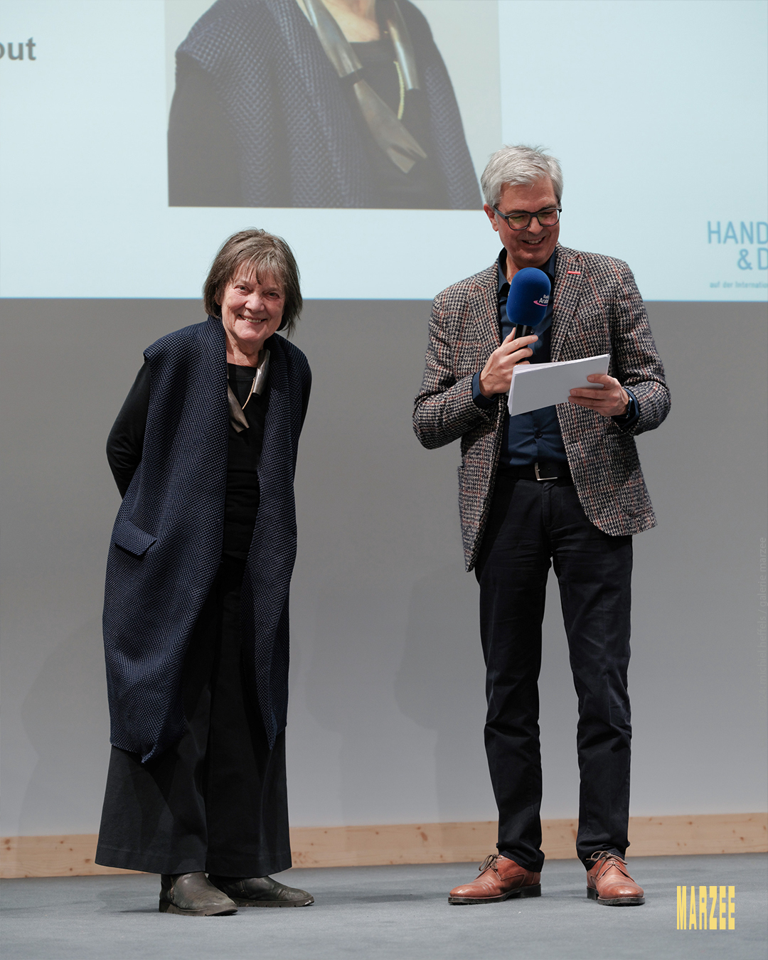 Marie-José receives honorary prize at Schmuck – Galerie Marzee