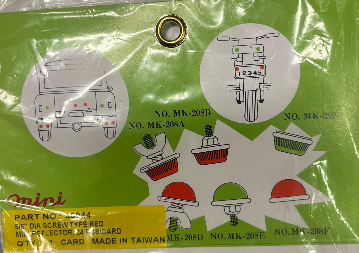 Reflex mini 5/8″ dia med vingmutter , perfekt epa mc moped bil etc ...